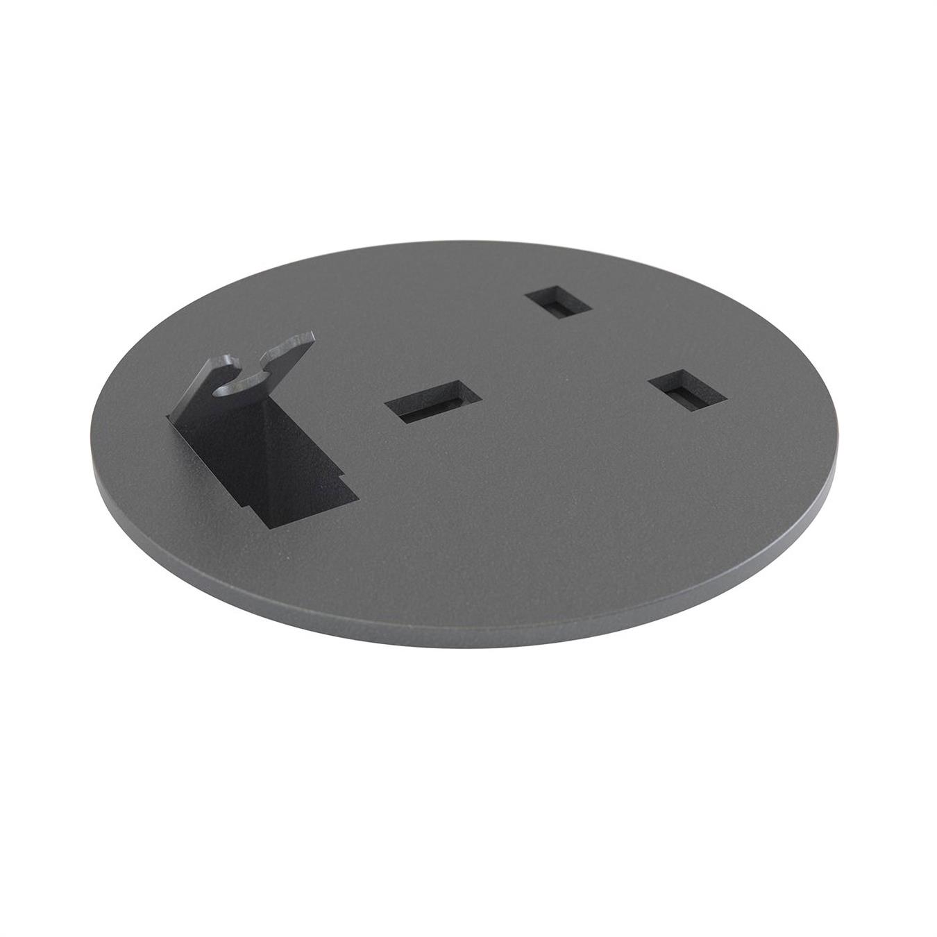 Powerdot Compact 60 - 1 eluttag typ G, 1 kabelgenomföring, svart